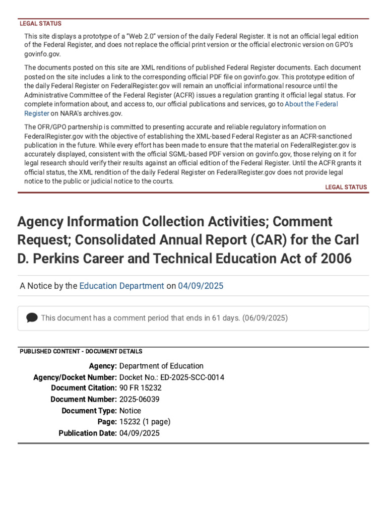 Federal Register - Agency Information Collection Activities Comment ...