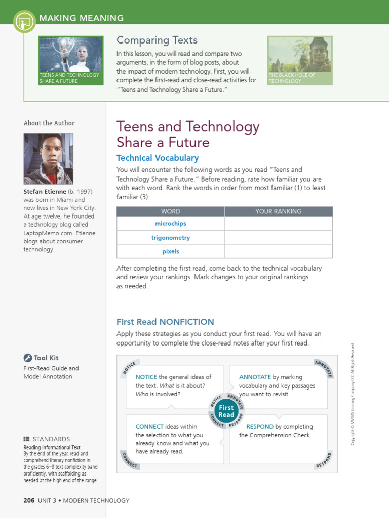 Teens and Technology: A Future Together | PDF | Argument | Reading ...
