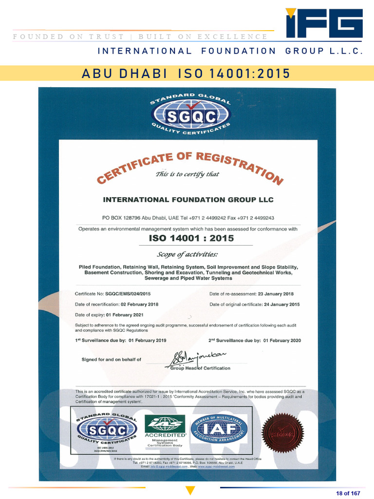 Pre-Qualification for Ms IFG International Foundation Group LLC - Part ...