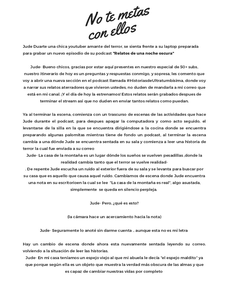 El Ultimo Relato Borrador 1. | PDF | Espejo