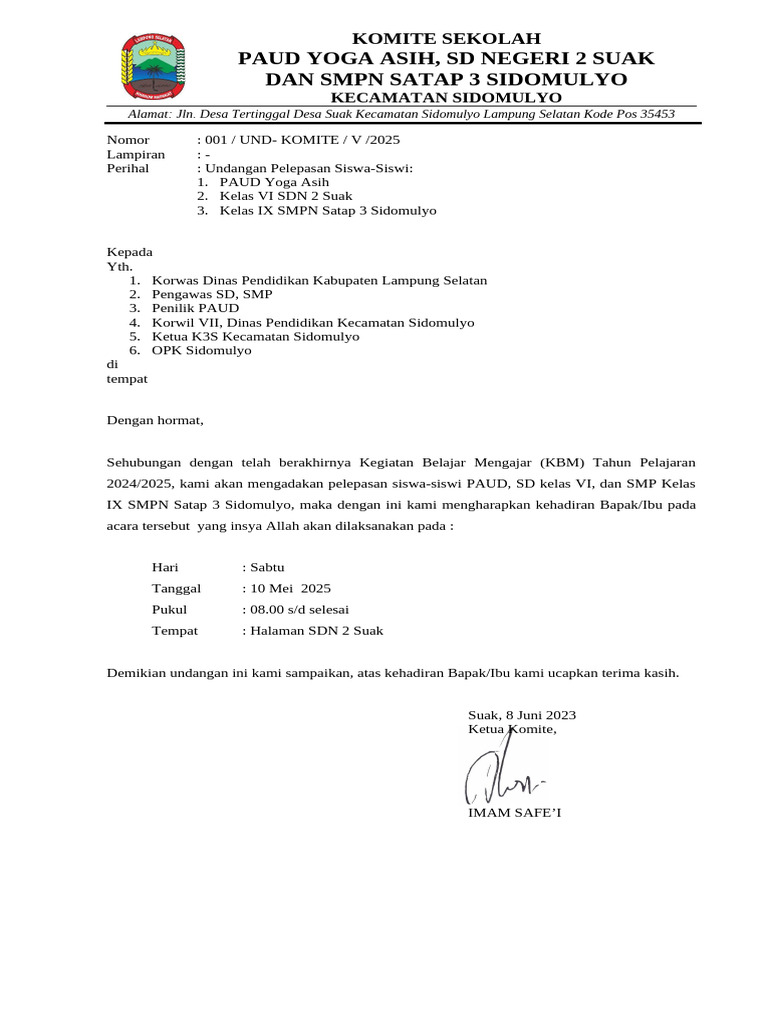Undangan 2025 K3s | PDF