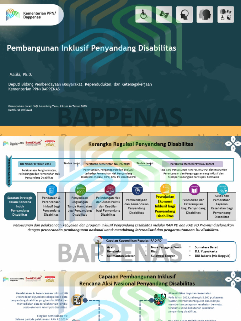 Pembangunan Inklusif Penyandang Disabilitas - Ringkas - Watermark | PDF