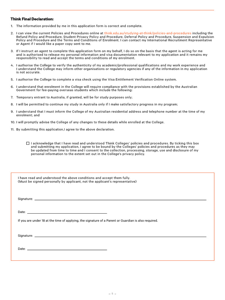 TUA__Application_Declaration_Form | PDF