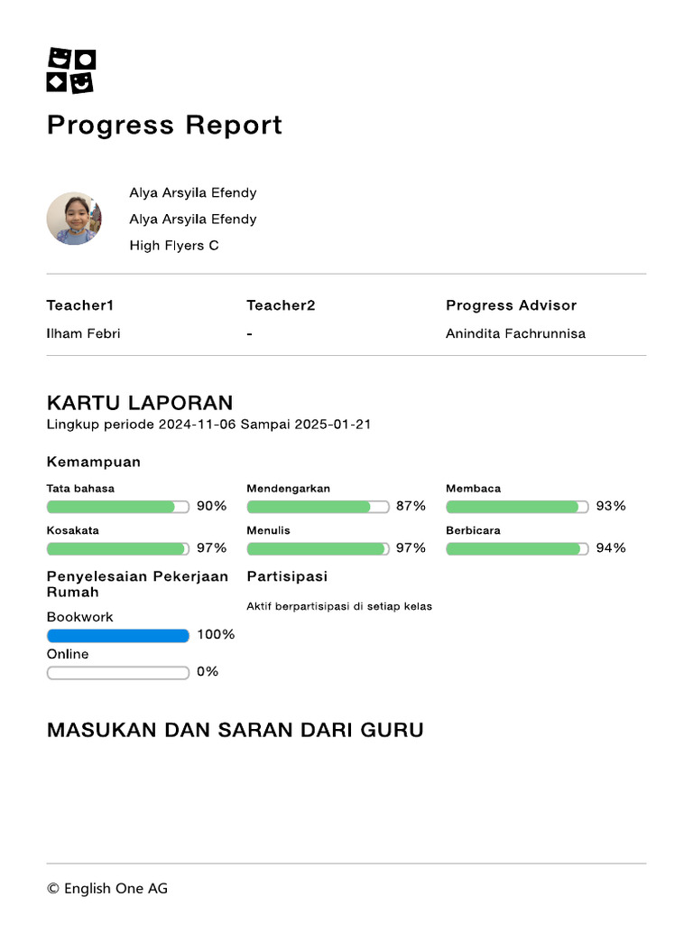 Progress Report Alya | PDF