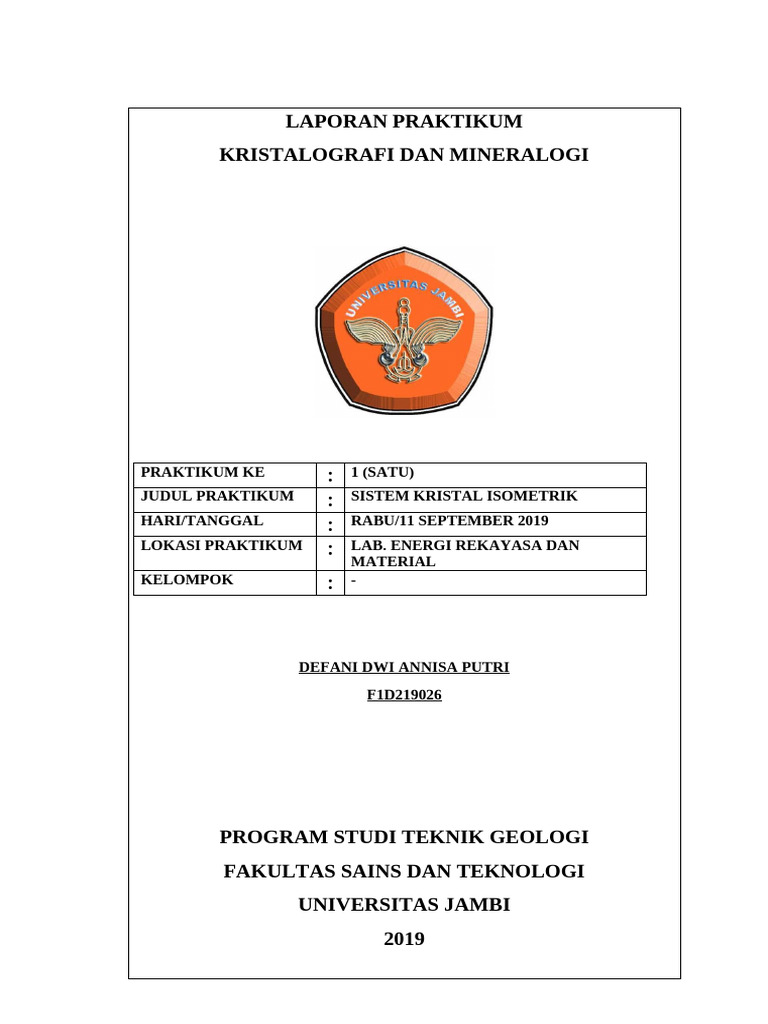 Praktikum Sistem Kristal Isometrik | PDF