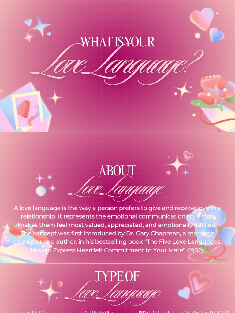Understanding Love Languages Explained | PDF | Love | Intimate ...