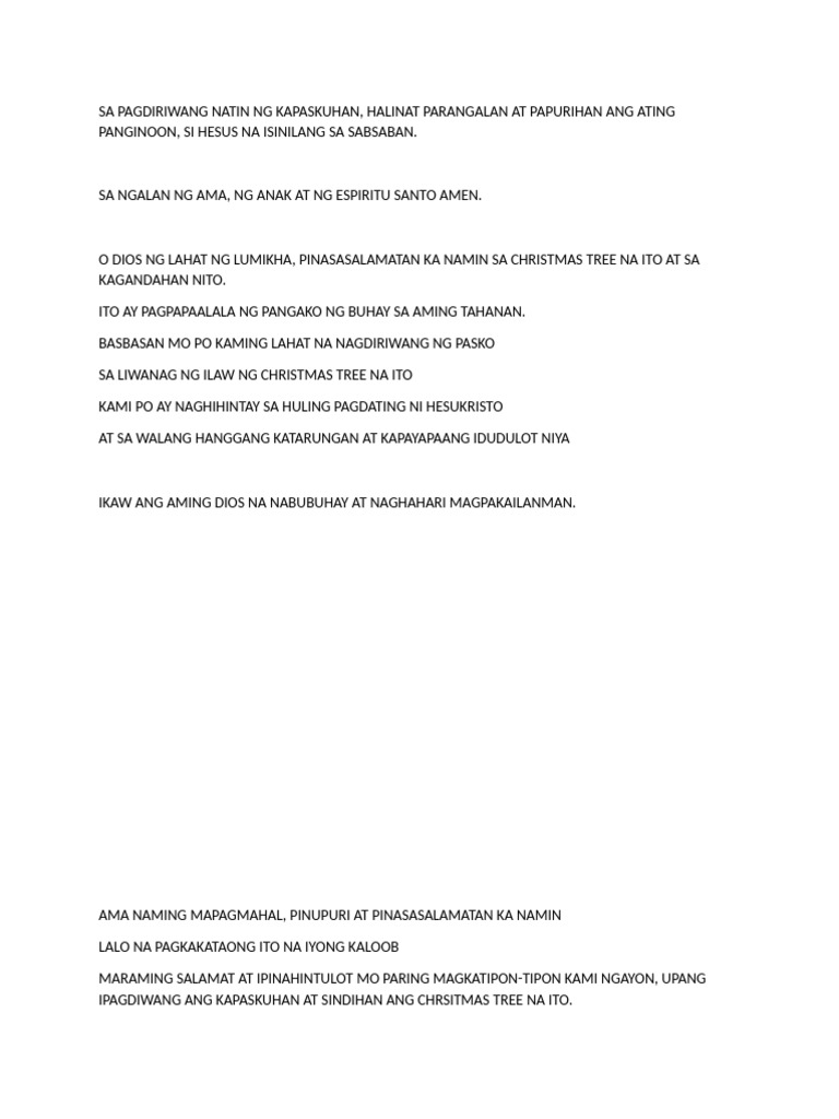 SA PAGDIRIWANG NATIN NG KAPASKUHAN | PDF