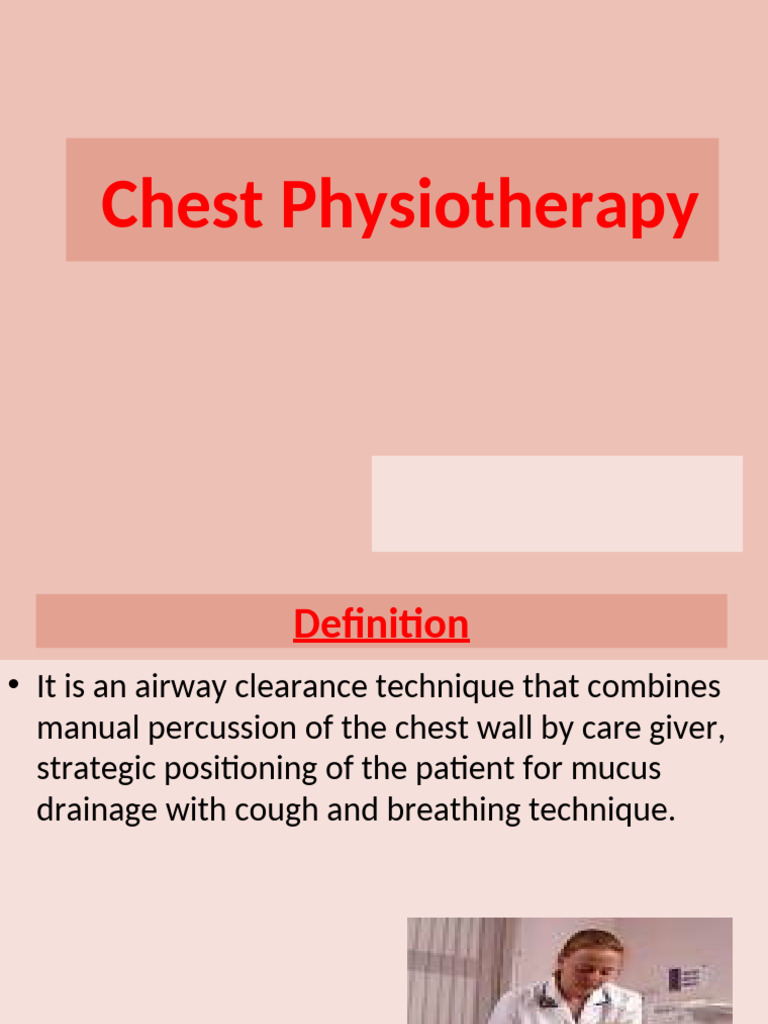Chest Physiotherapy Techniques for Children | PDF