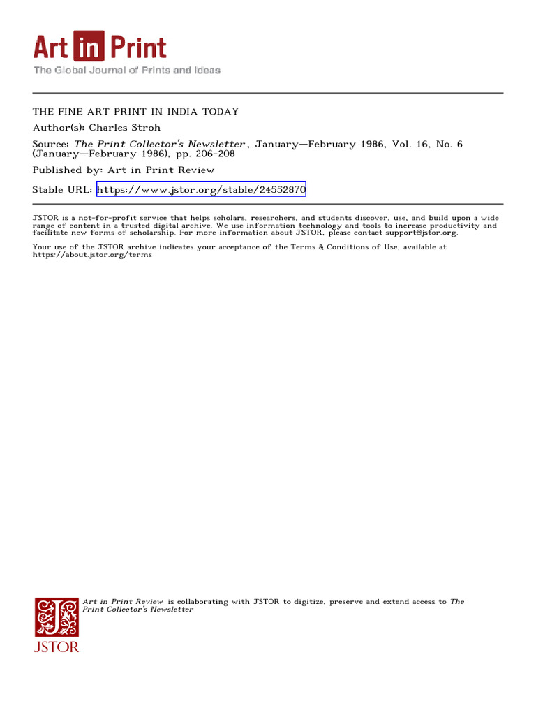 Indian Printmaking: A Historical Overview | PDF | Printmaking ...