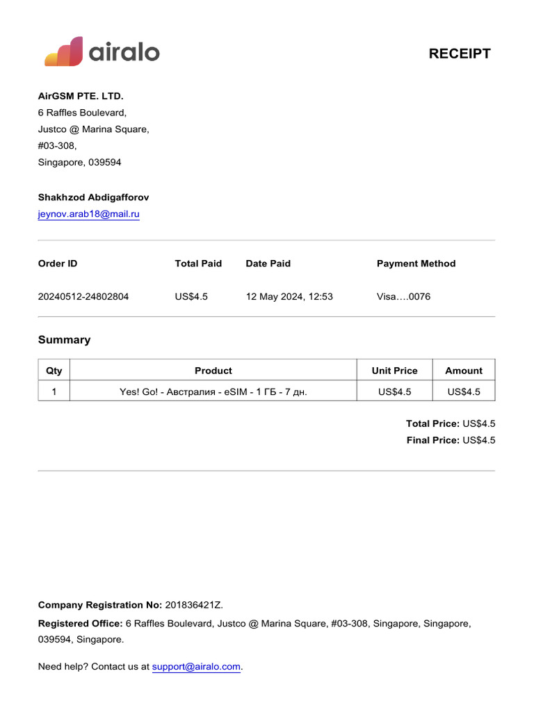 Receipt | PDF