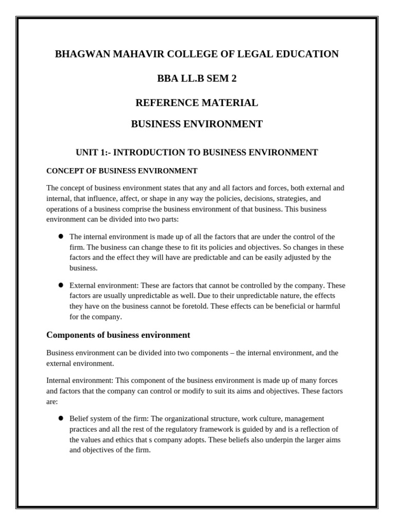 Refrence Materia of Business Environment | PDF | Fiscal Policy ...