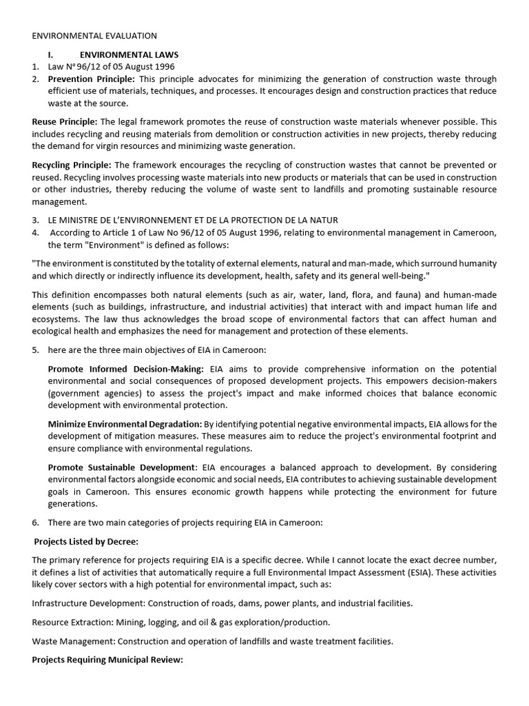 Environmental Evaluation | PDF | Environmental Impact Assessment | Air ...