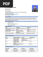 MBBS DOCTOR - Resume CV Format, CV Sample, Model, Example, BioData ...