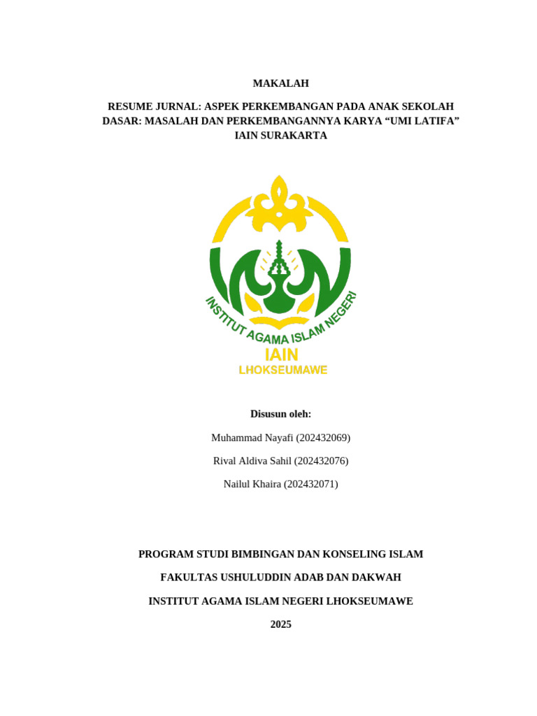 Makalah Resume Jurnal Pak Said Alwi | PDF