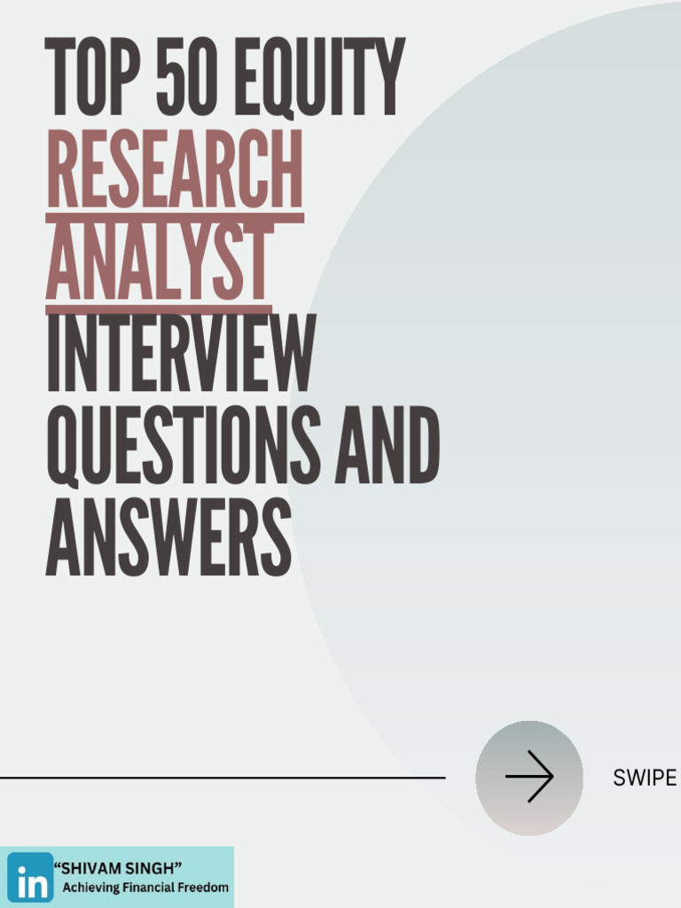 Top 50 Equity Research Interview Q&A | PDF | Discounted Cash Flow ...