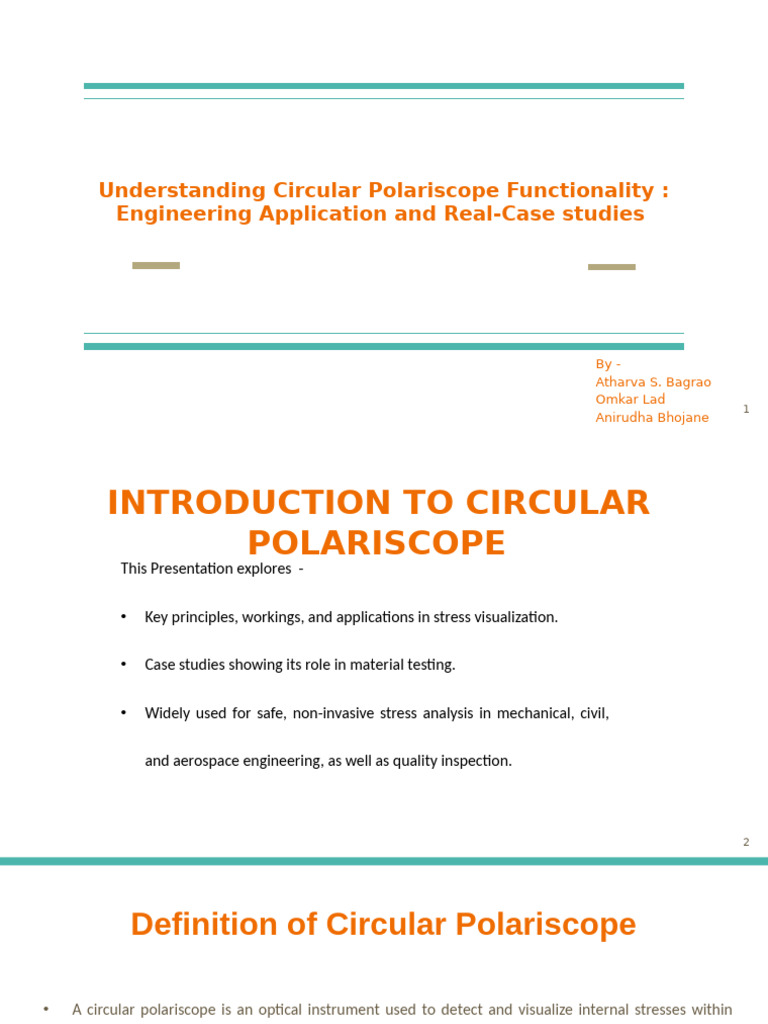 Circular Polariscope | PDF | Polarization (Waves) | Physical Sciences