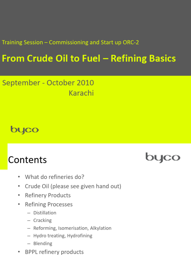 Refining Crude Oil: Processes & Products | PDF | Cracking (Chemistry ...