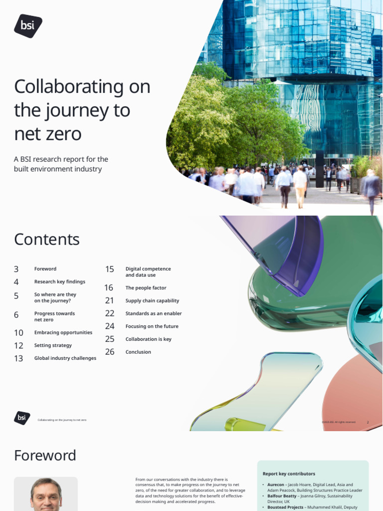 BSI Collaborating Journey Net Zero INT | PDF | Sustainability ...