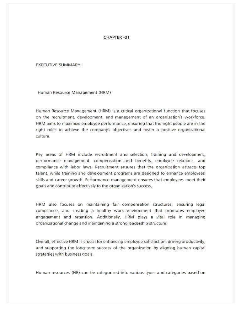 HRM Internship | PDF