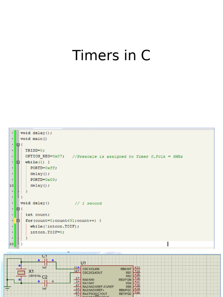 timers in C lab | PDF