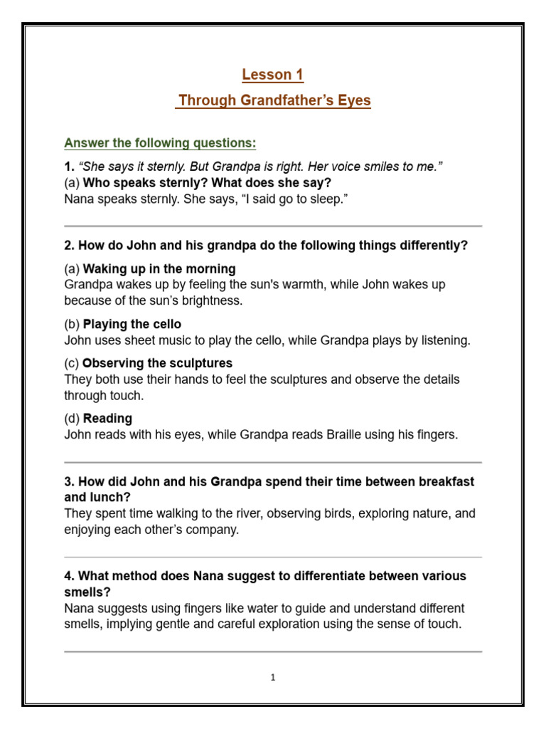 Understanding Through Grandpa's Eyes | PDF | Empathy | Psychology