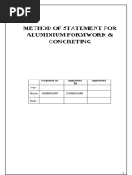 Procedure of Conventional Shuttering & Concreting Work | PDF | Concrete ...