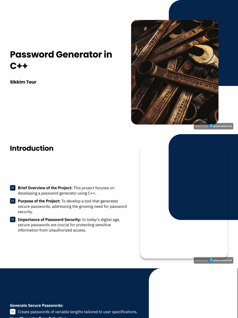 Password Generator in C++ | PDF