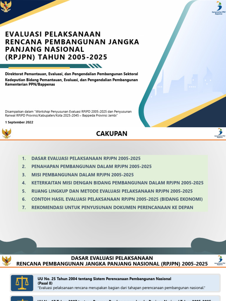 Paparan Kementerian - PPNBappenas | PDF