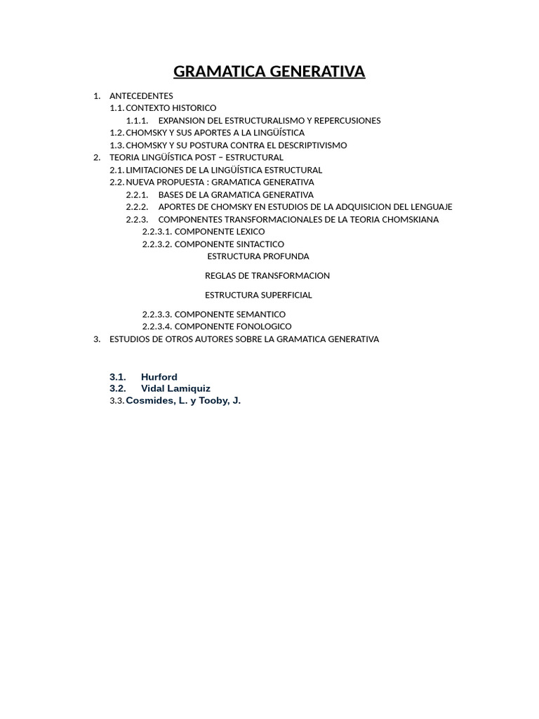 Gramatica Generativa | PDF