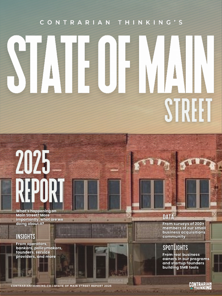 Contrarian Thinking SMB Report 2025 | PDF | Mergers And Acquisitions ...