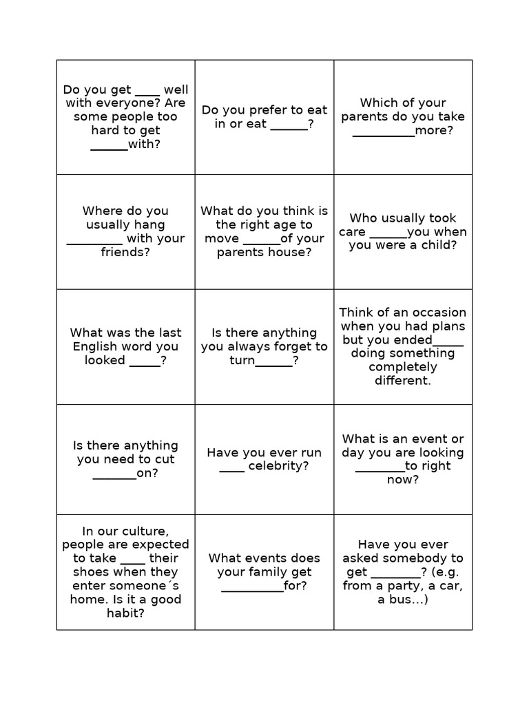 Speaking Cards | PDF