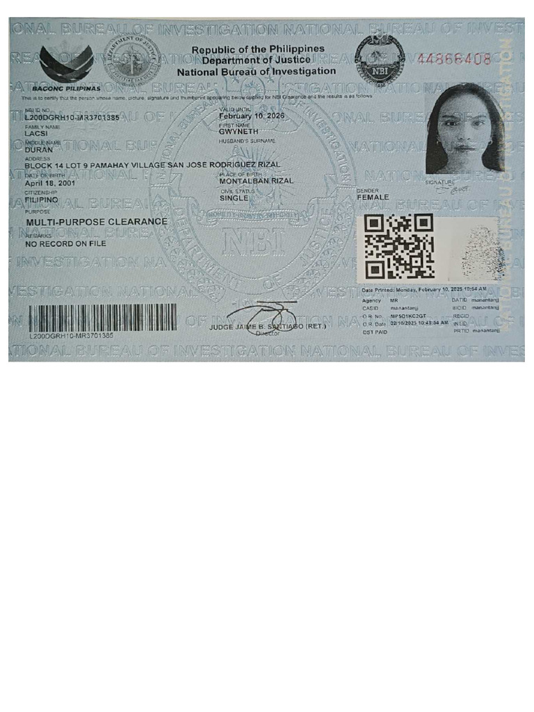 NBI_GWYNETH LACSI | PDF