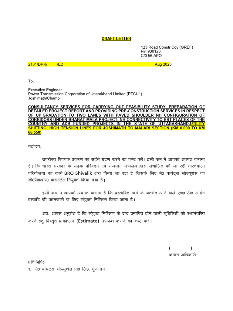 Uttarakhand NH Upgradation Consultancy | PDF