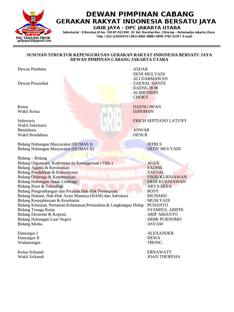 Struktur Grib Pac Tanjung Priok | PDF