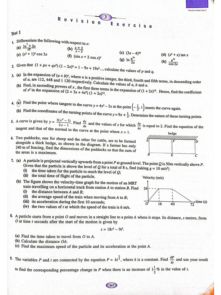 Gr10 Review Exercises 3 (1) | PDF