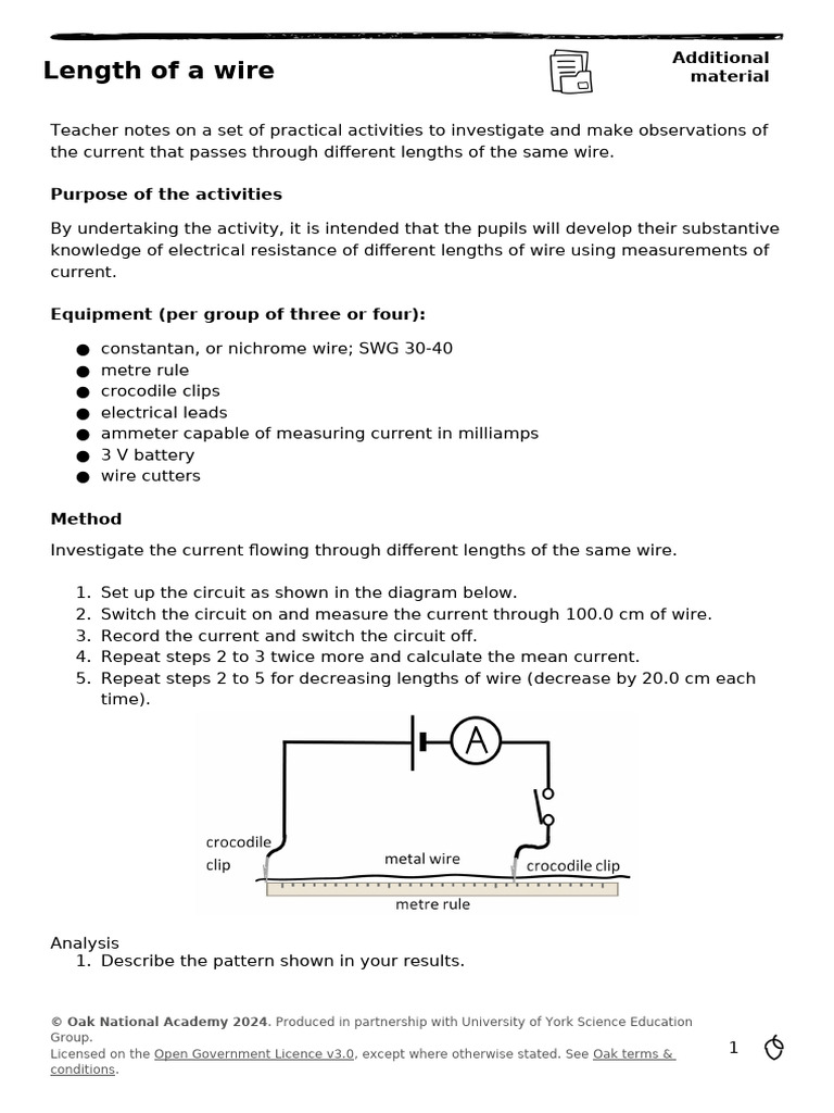 Additional-Materials Length of Wire | PDF | Electromagnetism ...