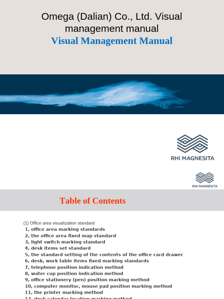 Magnesium (Dalian) Co. Ltd. Visual Management Manual | PDF | Computer ...
