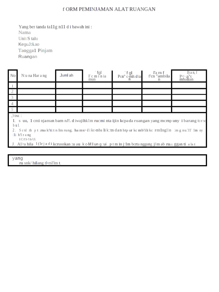 Peminjaman Barang | PDF