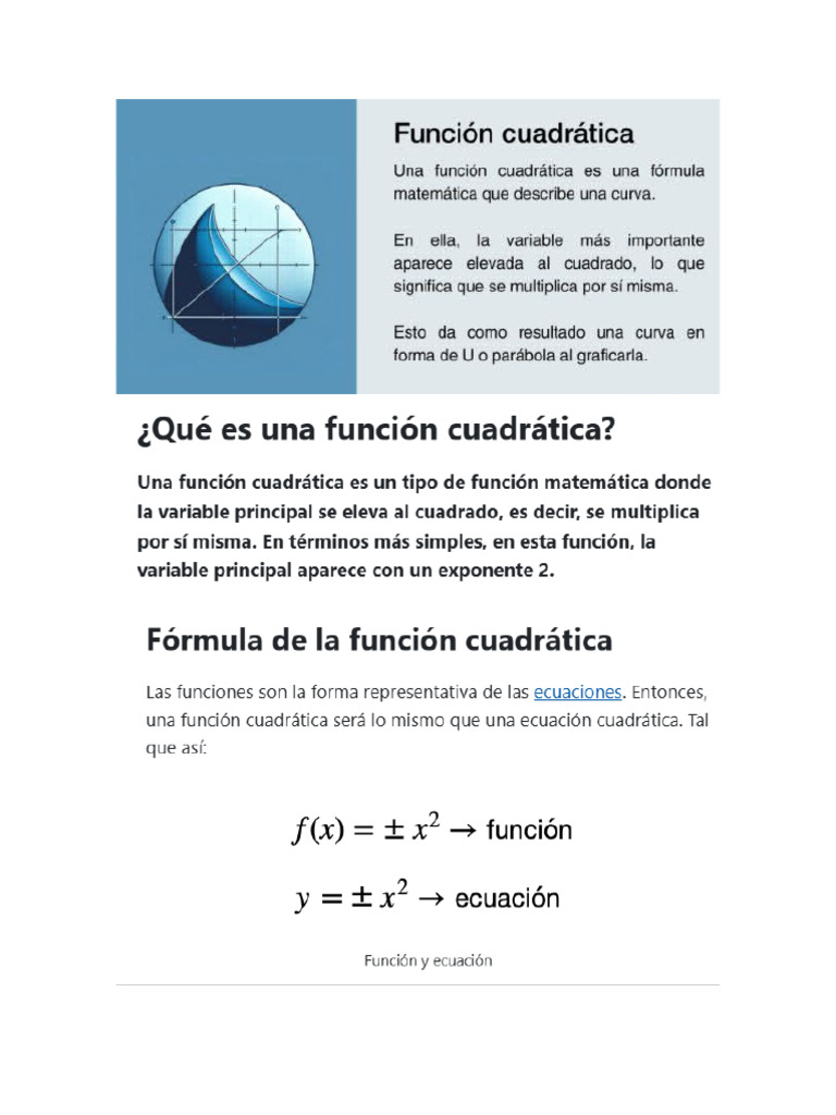 Funcion Cuadratica-Clase | PDF