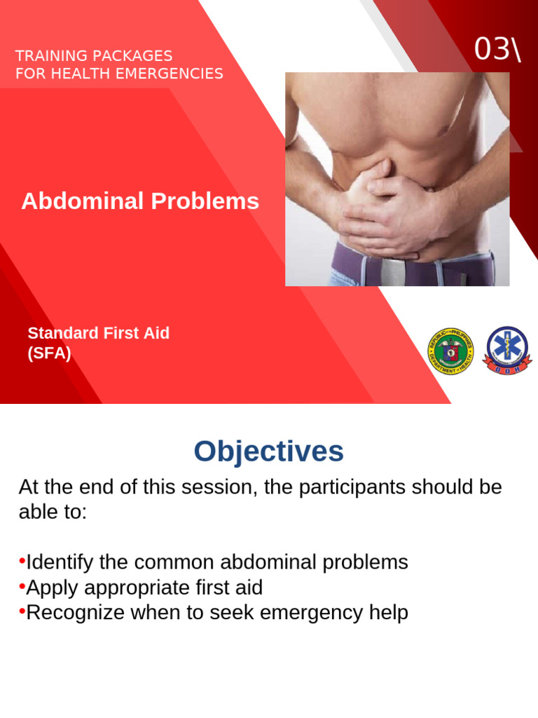 First Aid for Abdominal Emergencies | PDF | Diarrhea | Diseases And ...