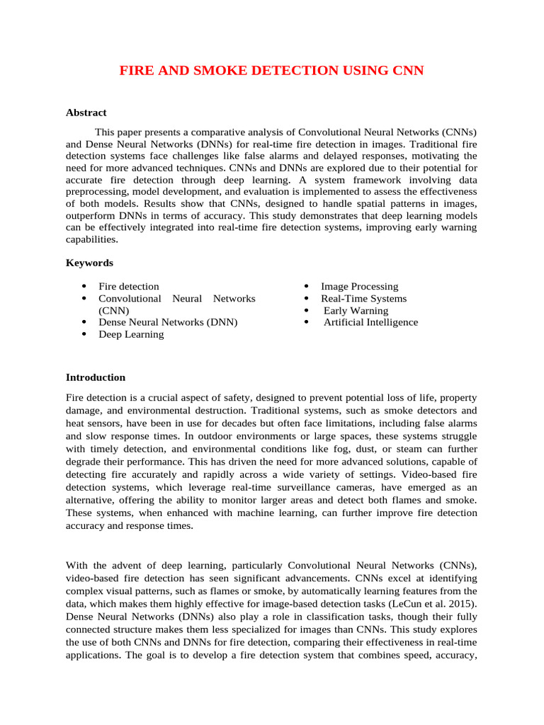 Fire And Smoke Detection Using Cnn Pdf Deep Learning Receiver Operating Characteristic