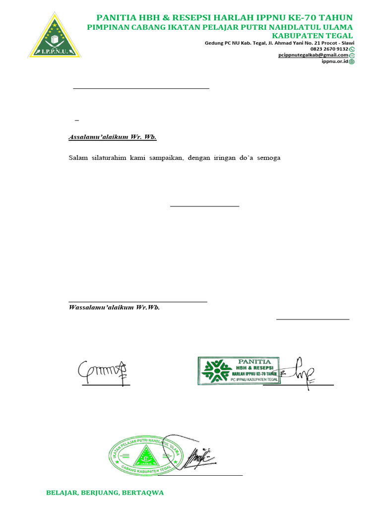 Permohonan Delegasi Peserta | PDF