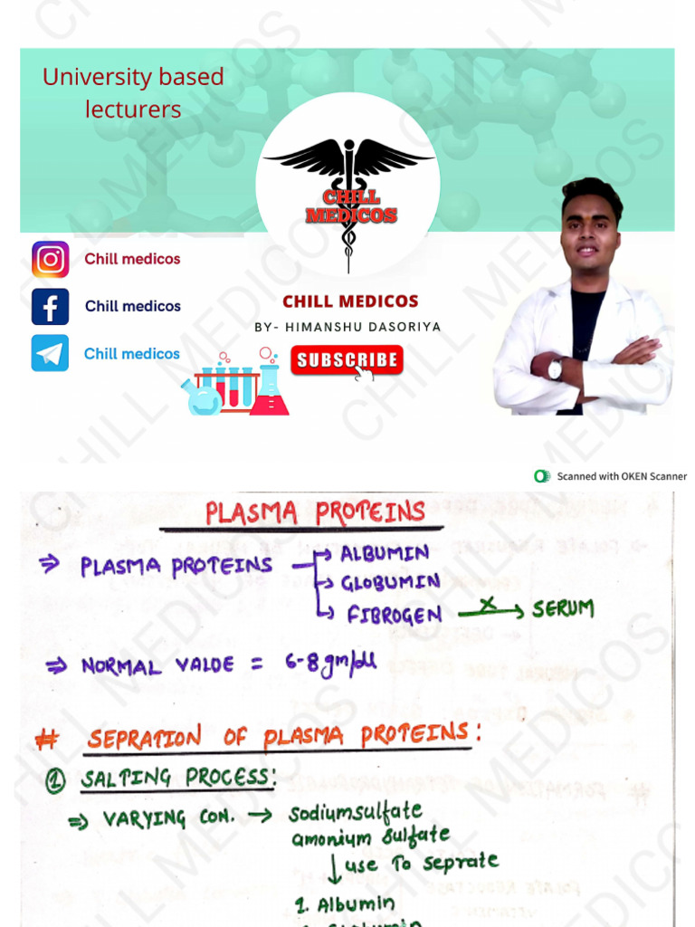 Plasma Proteins | PDF