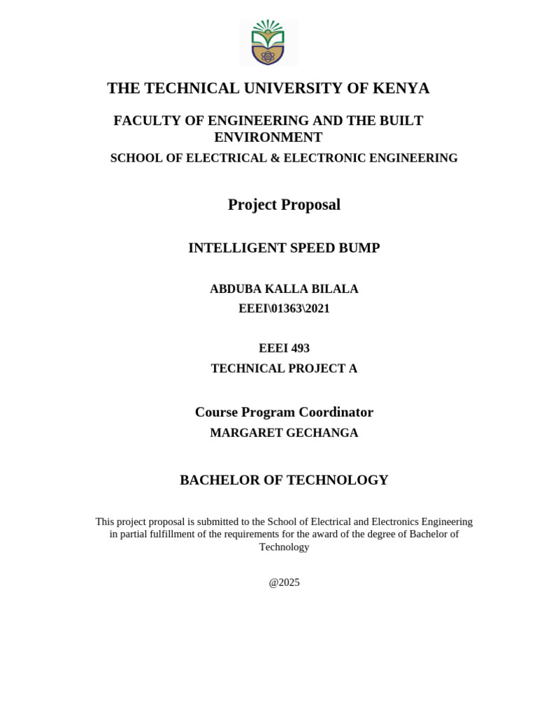 Intelligent Speed Bump Proposal | PDF | Rectifier | Power Supply