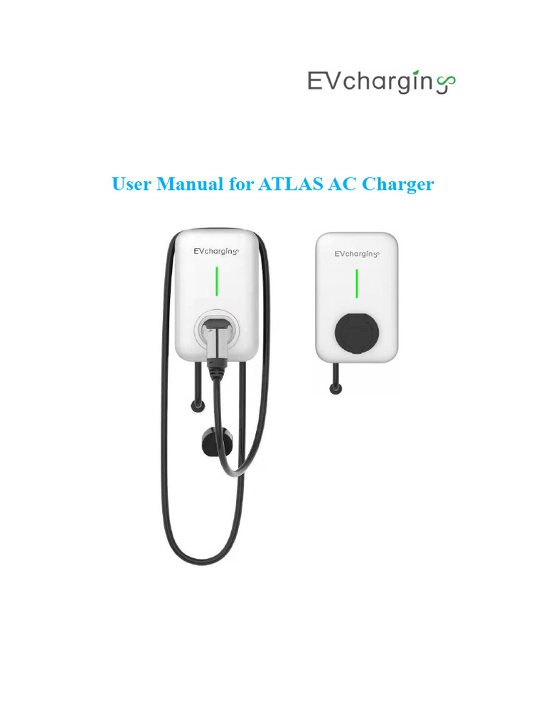 ATLAS AC Charger User Manual | PDF | Battery Charger | Electrical Connector