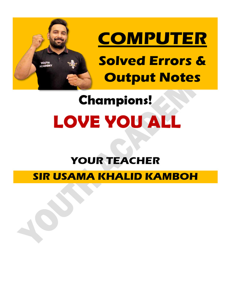 Code Output and Error Analysis Guide | PDF | Integer (Computer Science ...