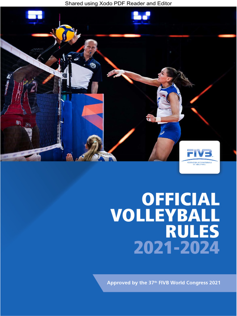 Fivb Volleyball Rules 2021 2024 Env1 | PDF | Volleyball