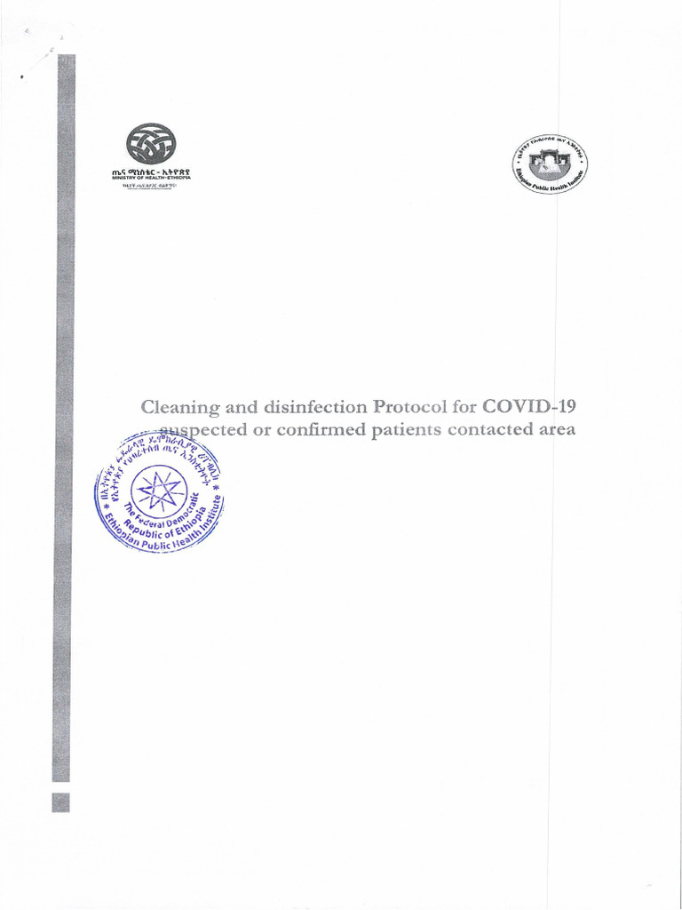 EPHI PHEOC COVID-19 Cleaning Disinfection Protocol Eng | PDF