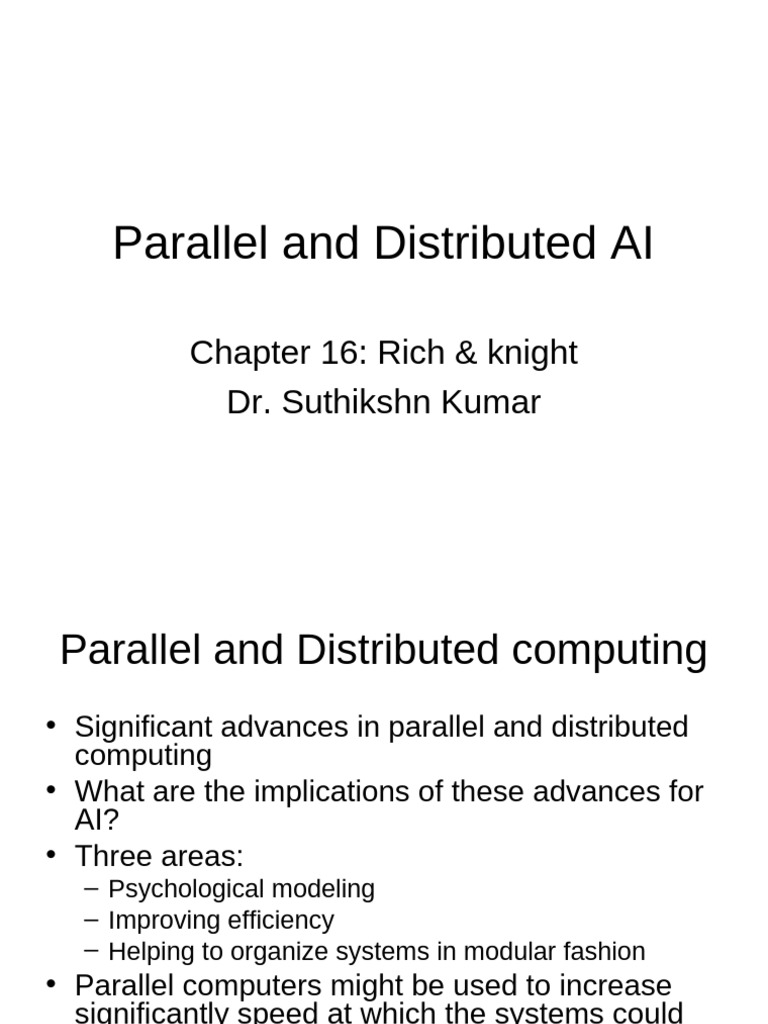 Chapter16_Parallel_AI | PDF | Parallel Computing | Distributed Computing