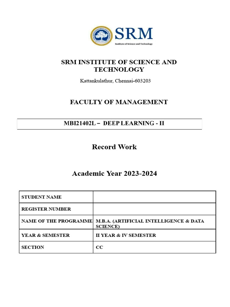 DL | PDF | Deep Learning | Computational Neuroscience